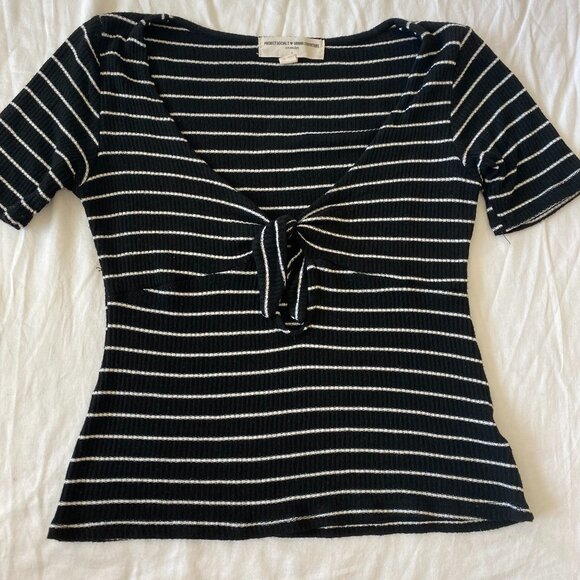Project Social T | Tops | Project Social T Cropped Striped Tee Shirt ...